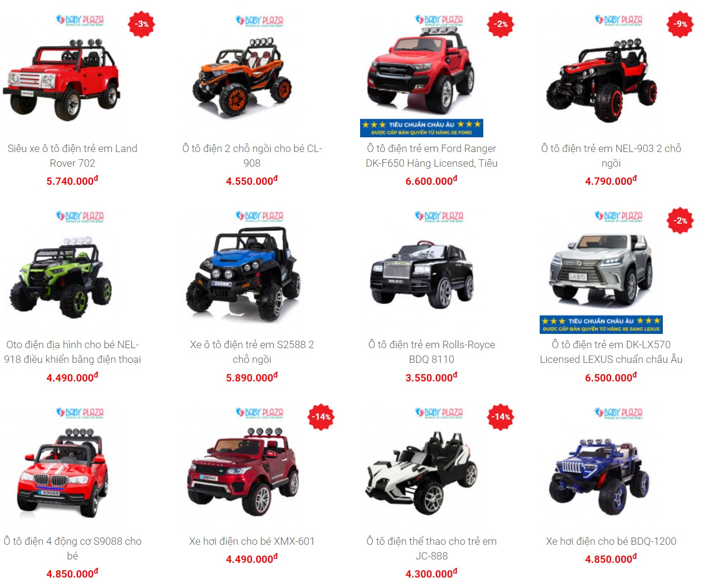 Top 5 xe ô to điện trẻ em trọng tải lớn được mua nhiều nhất - Xetreem